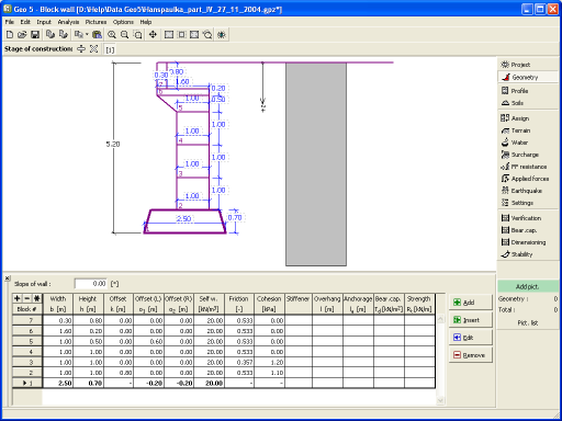 Geometry | Program Prefab Wall | GEO5 | Online Help