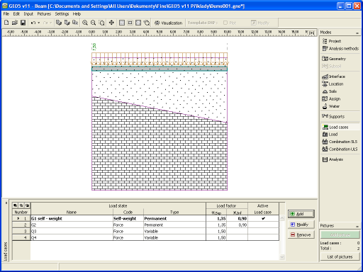 Load Cases | Program Beam | GEO5 | Online Help